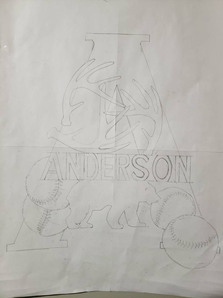 Custom Last Name and Letter Sign - Etsy
