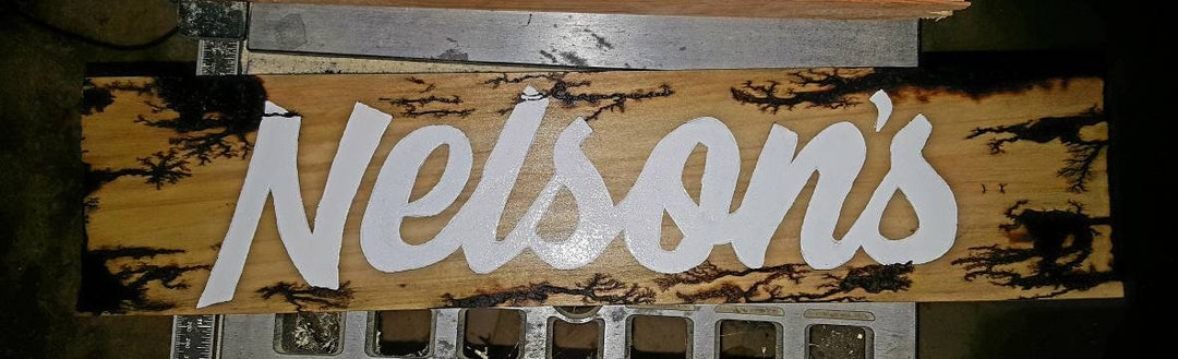 Wooden Name Sign; Lichtenberg; Fractal Burning; Wood Burning Art ...