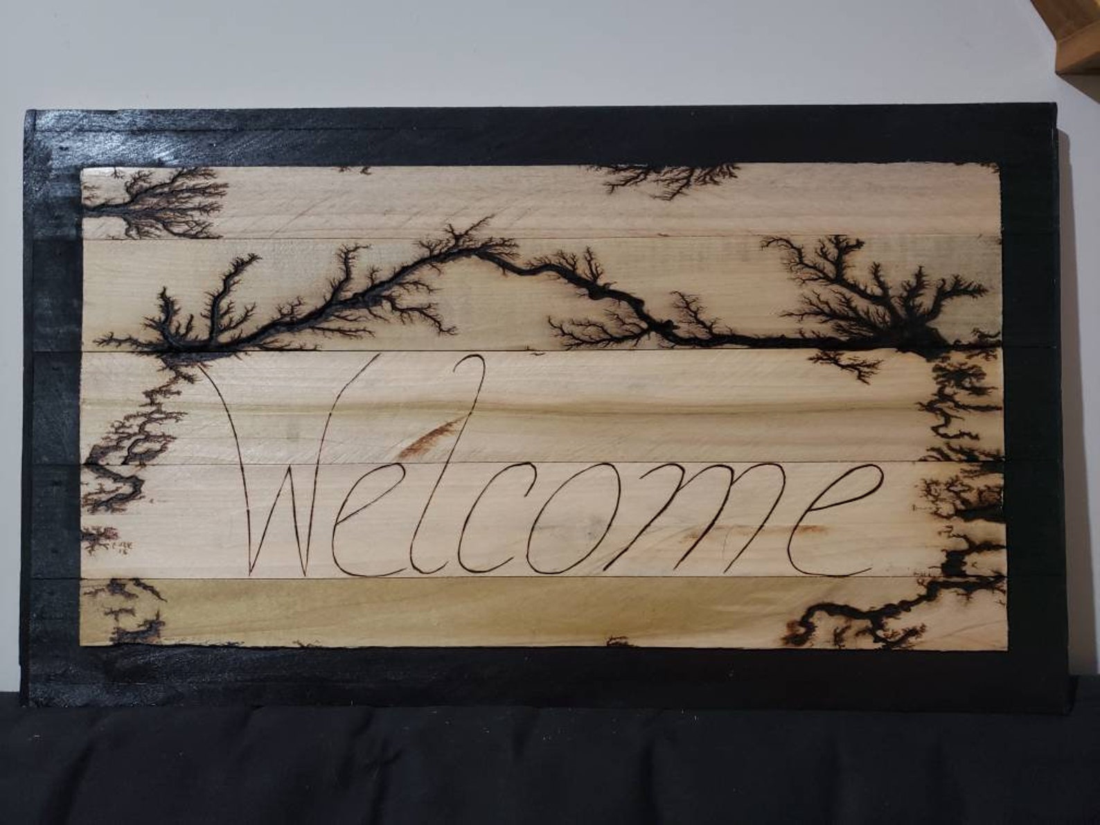 Lichtenberg Welcome Sign, Lichtenberg Wood Burning, Lichtenberg Wood ...