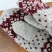 Snowflake Pattern Mittens, Knitted With Wool Lining, Warm Accessories ...