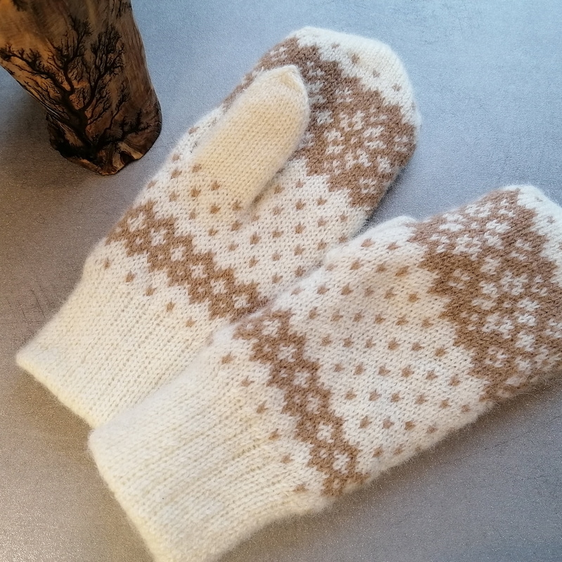 Knitted Mittens - Etsy
