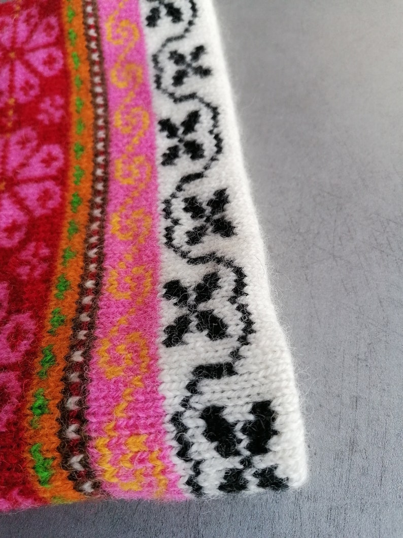 Knitted Neck Warmer With Multicolor Muhu Pattern, Nice Cowl for ...