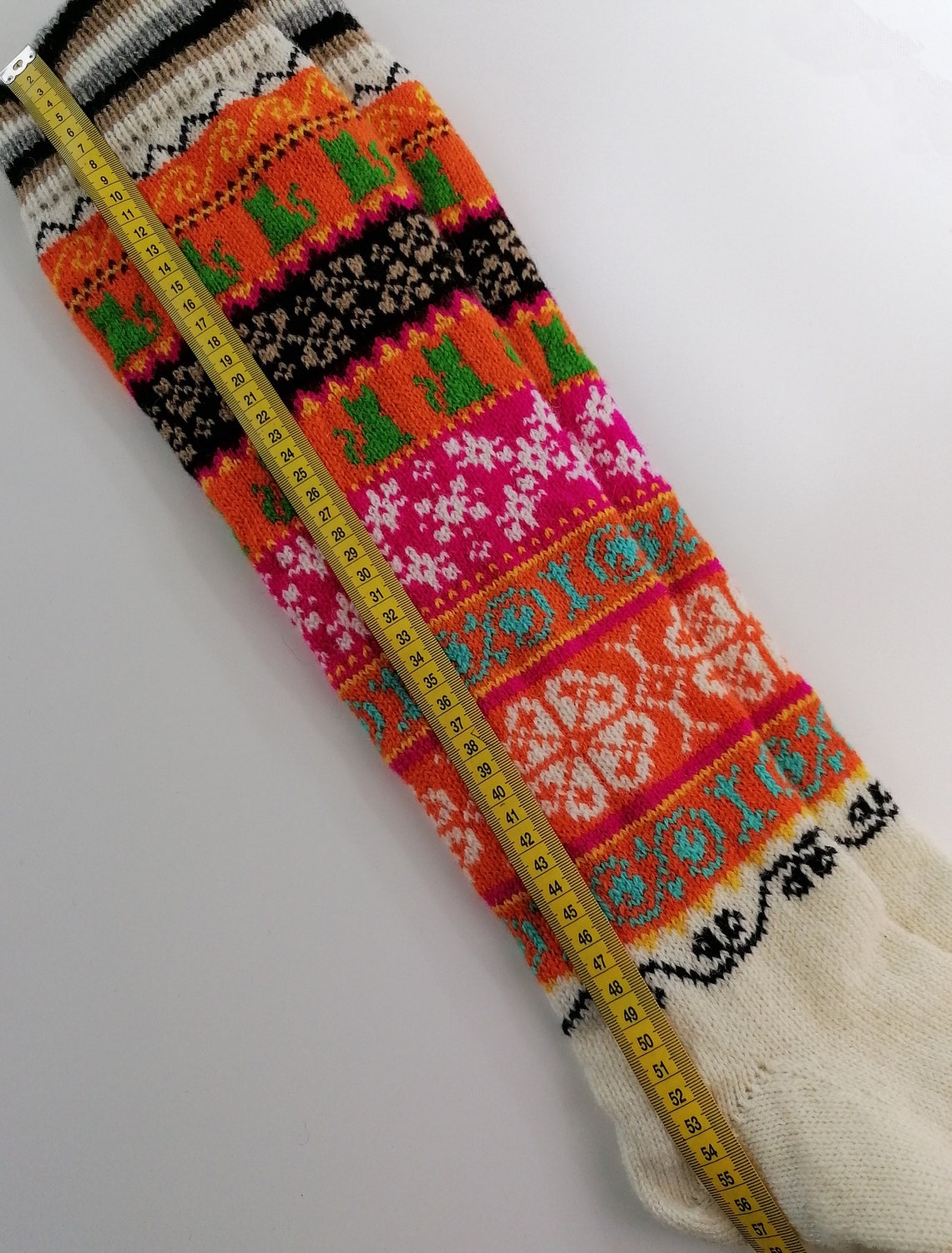 Cozy and Colorful Multicolor Wool Stockings in Muhu Style – Long ...