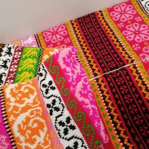 Colourful Long Wool Scarf, Nice Muhu Pattern on It, Double Sided, Thick ...