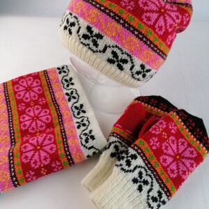 Knitted Neck Warmer With Multicolor Muhu Pattern, Nice Cowl for ...