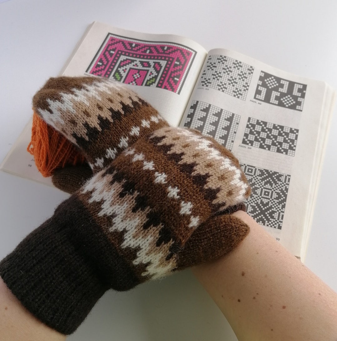 Knit Wool Mittens: Bernie Sanders Inspired Fair Isle Gloves - Etsy