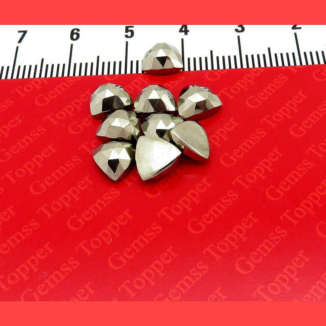 100% Natural Pyrite 7 Mm 8 Mm 9 Mm 10 Mm Trillion Rose Cut - Etsy UK