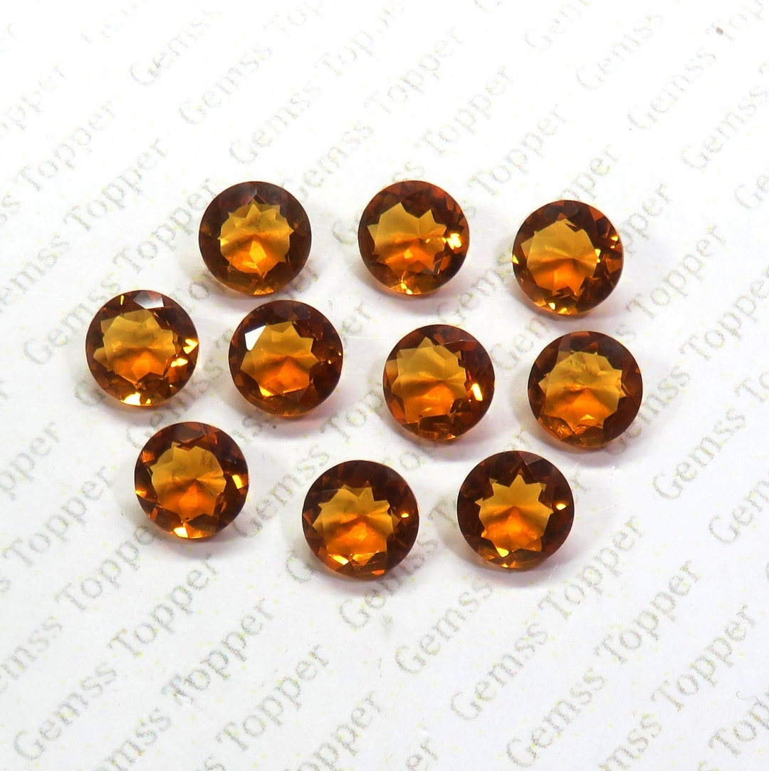 Brandy Quartz 3 Mm, 4 Mm, 5 Mm, 6 Mm Round Faceted - AAA Quality for ...