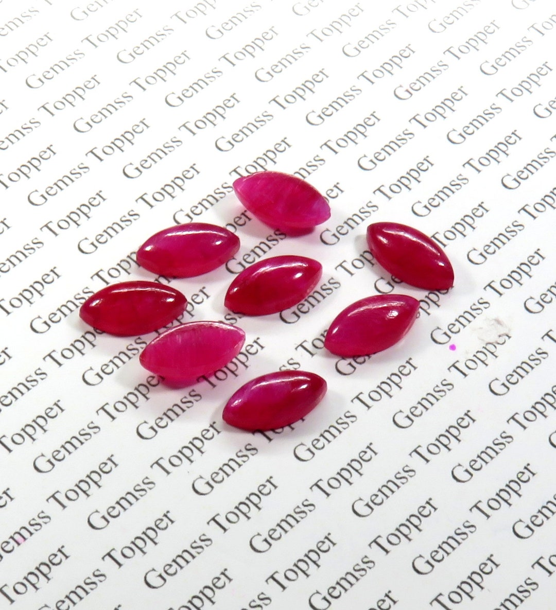 Ruby 2x4 Mm, 2.50x5 Mm, 3x6 Mm, 4x8 Mm Marquise Cabochon- AAA Quality ...