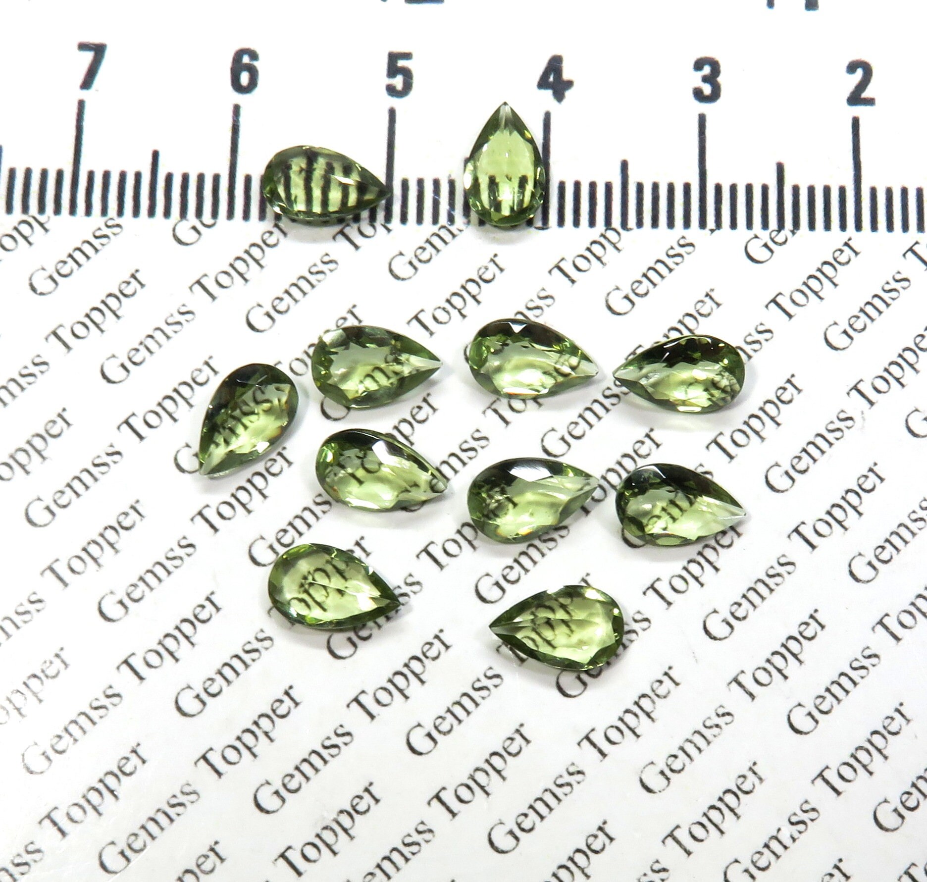 Olive Quartz Pear Cut Gorgeous Olive Quartz Gemstone Pear - Etsy UK