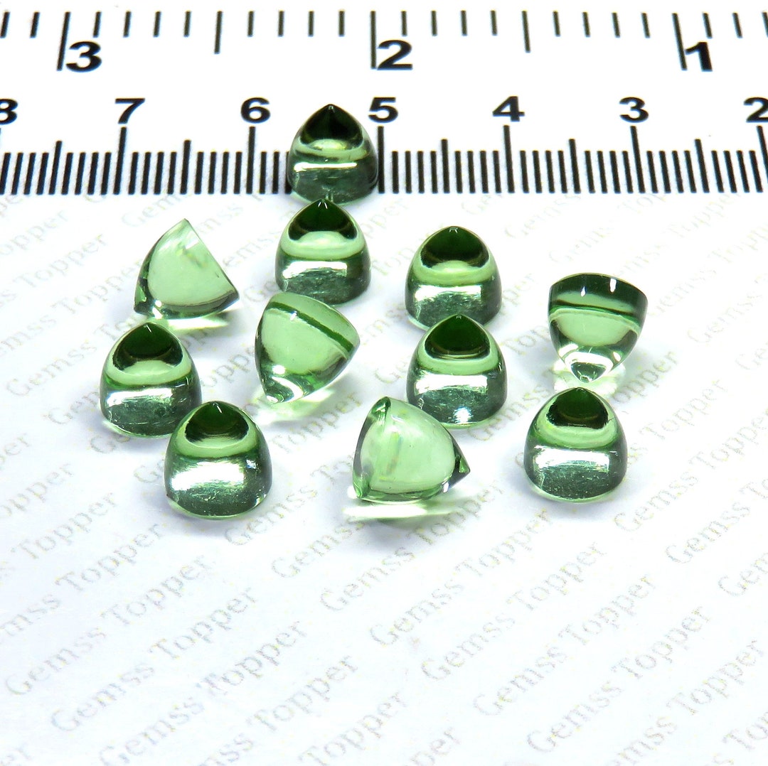 Green Amethyst 7 Mm 8 Mm 9 Mm 10 Mm Bullet Cabochon AAA - Etsy