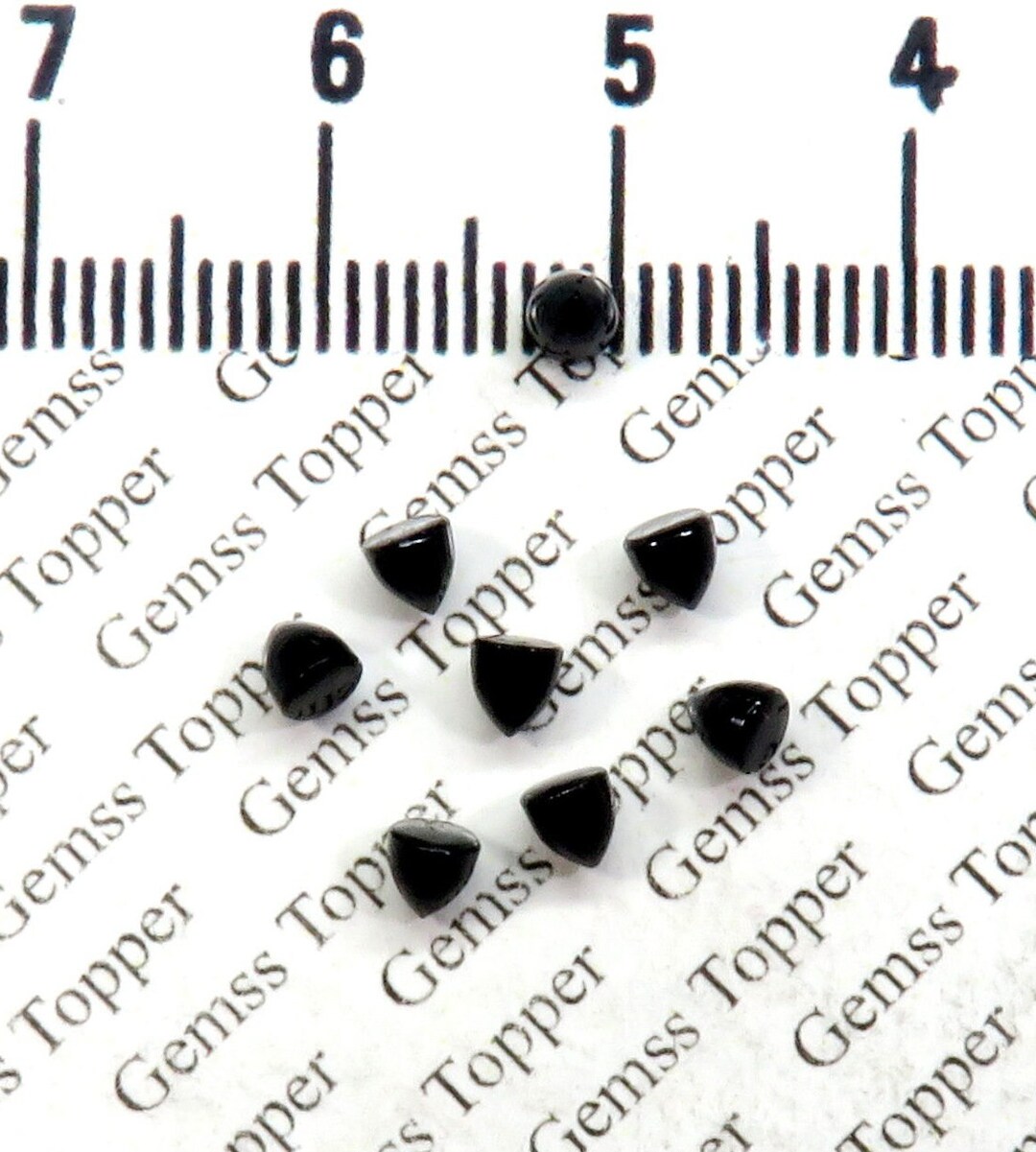 Black Obsidian 3 Mm, 4 Mm, 5 Mm, 6 Mm Bullet Cabochon AAA Quality for ...