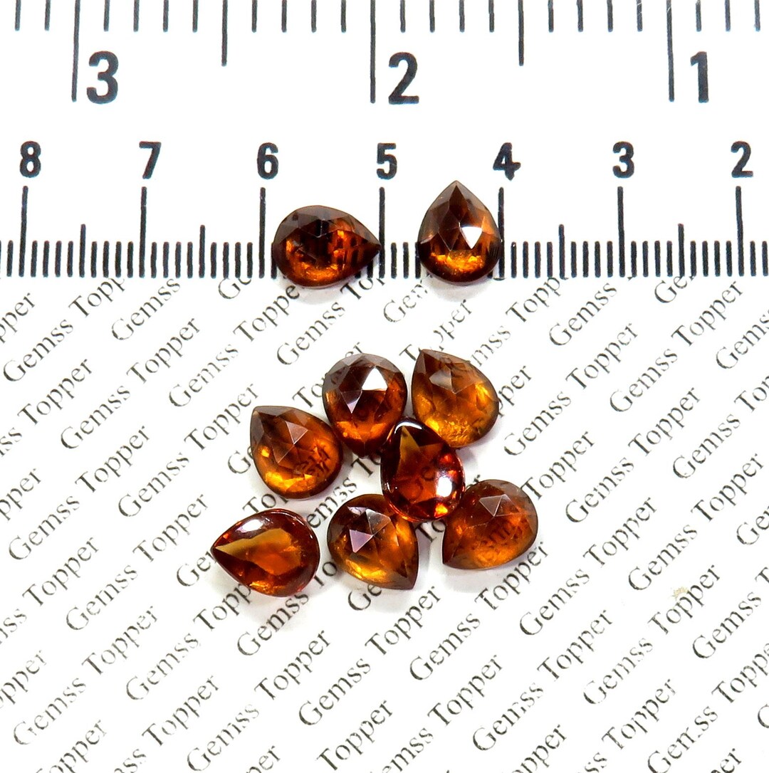 Hessonite Garnet 7x9 Mm, 7x10 Mm, 8x10 Mm, 8x12 Mm, 9x12 Mm Pear Rose ...