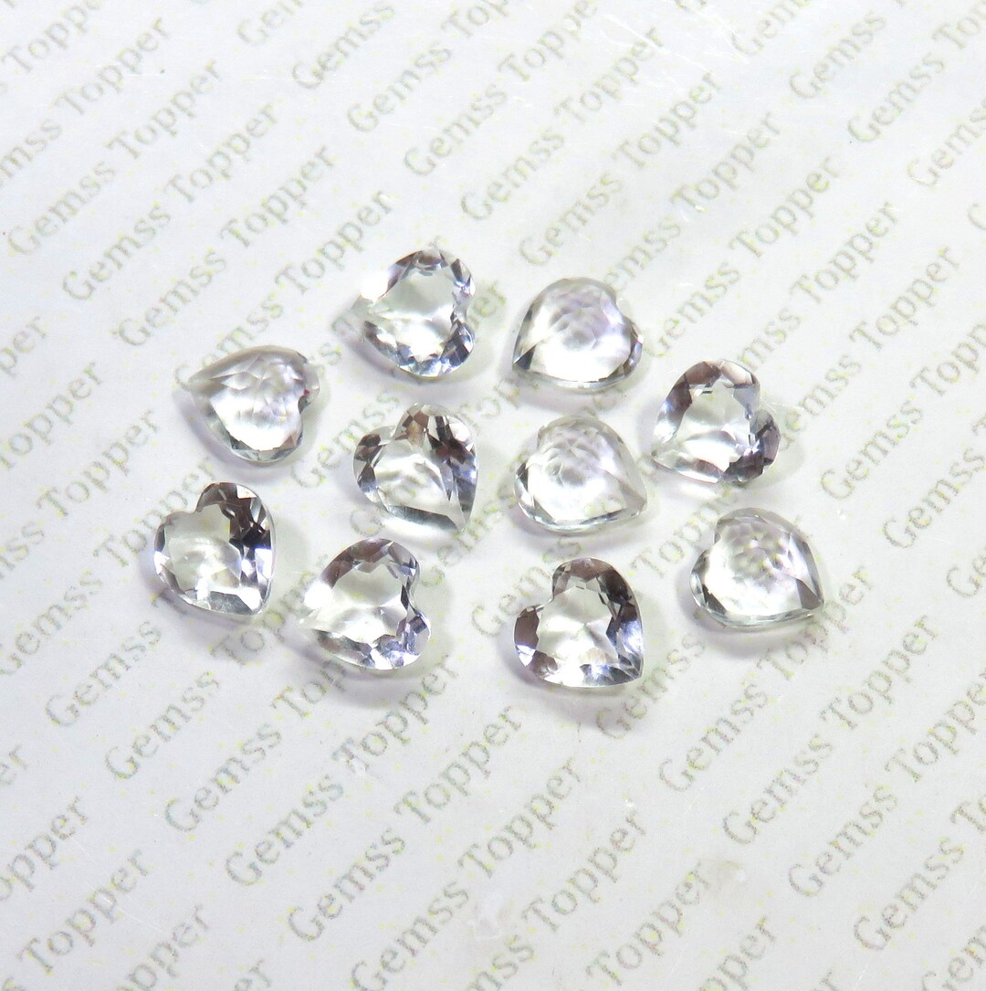 Crystal 5 Mm, 6 Mm, 7 Mm Heart Shape Faceted- AAA Quality for Jewelry ...
