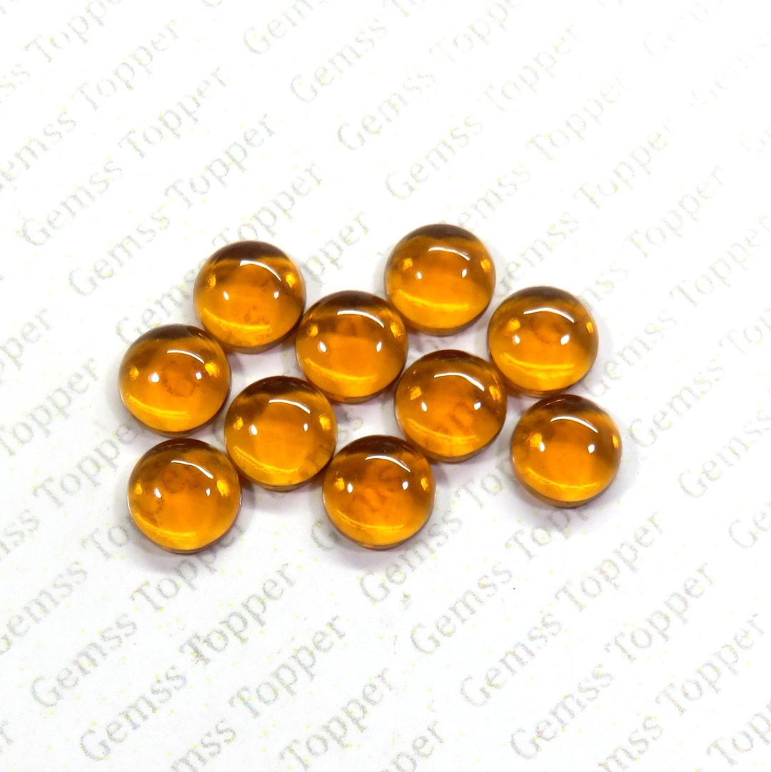 Brandy Quartz 3 Mm, 4 Mm, 5 Mm, 6 Mm Round Cabochon- AAA Quality for ...