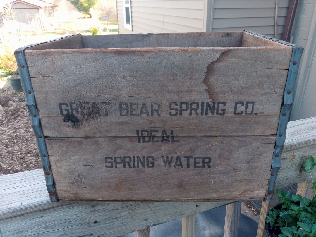 Great Bear Spring Co Ideal Spring Water Vintage Antique Wooden Crate - Etsy