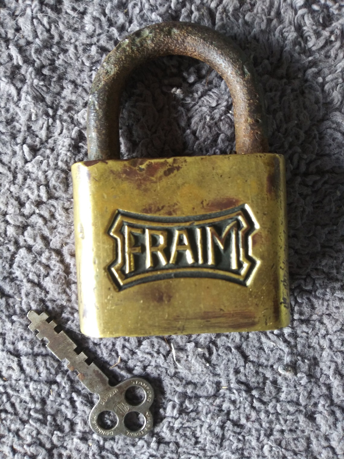 Vintage FRAIM Padlock with Key | Etsy
