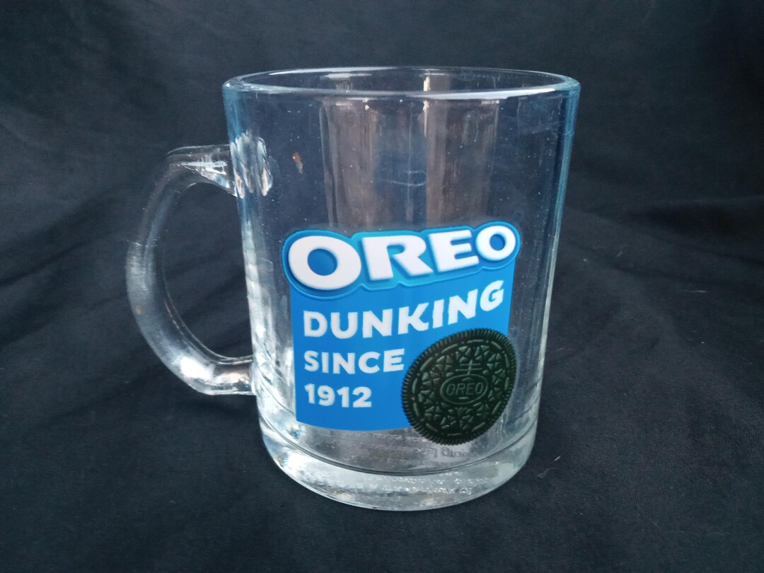 Oreo Clear Glass Mug Dunking Since 1912 - Etsy