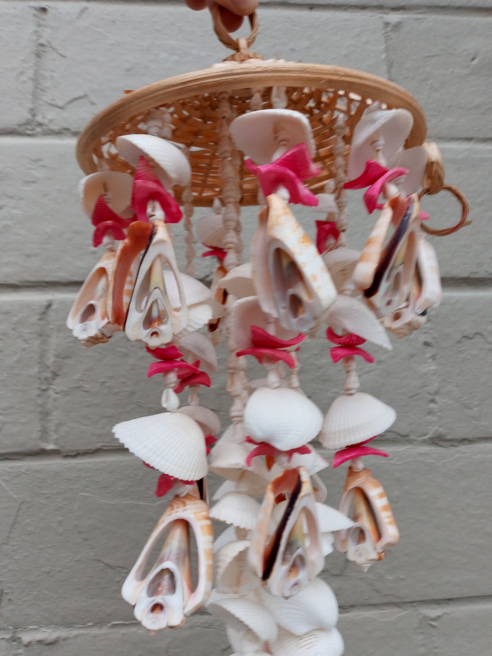 Vintage 17" Hanging Shell Chandelier Shell Wind Chime Boho Decor - Etsy