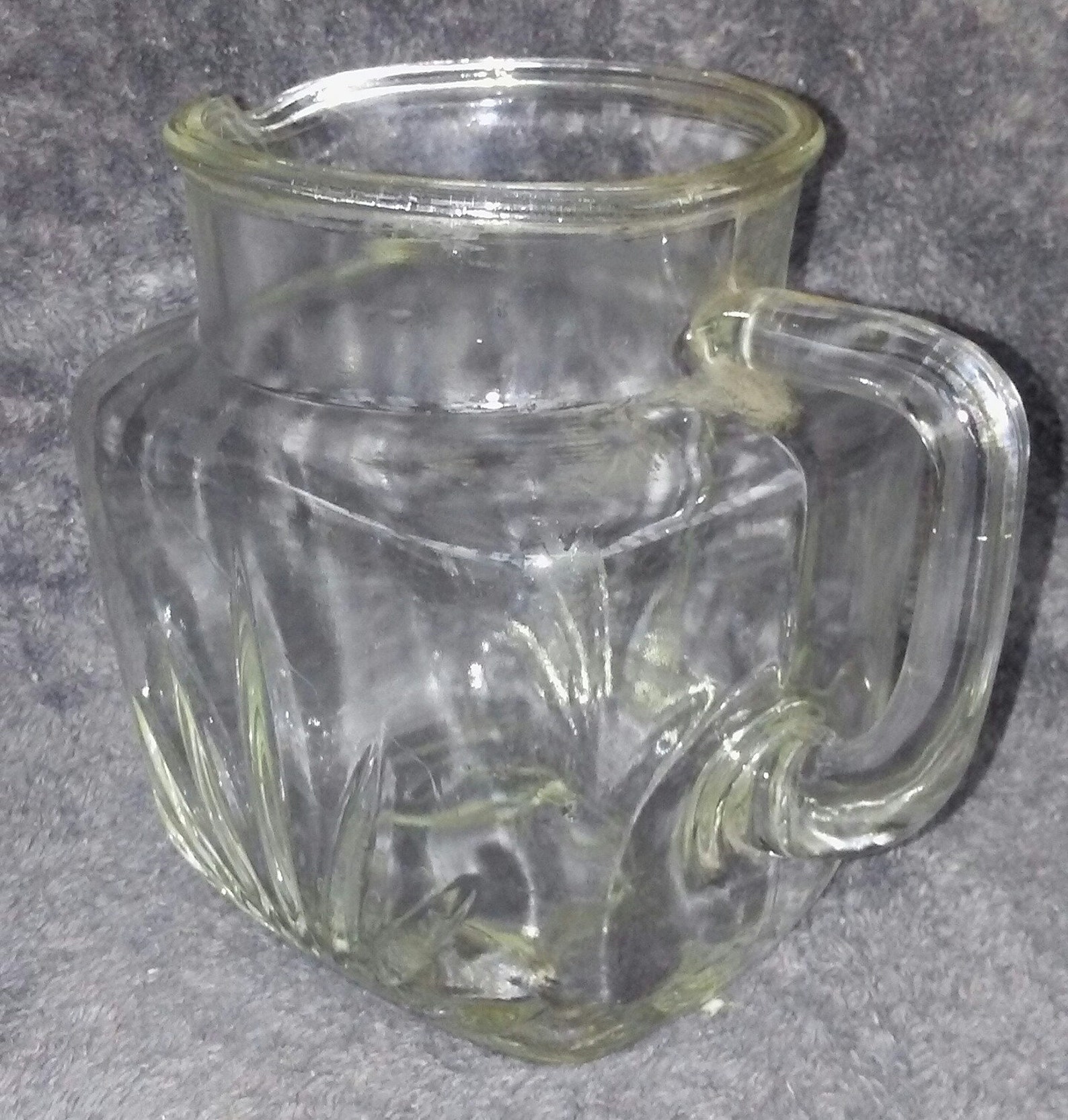 Federal Glass Small Clear Pitcher | Etsy