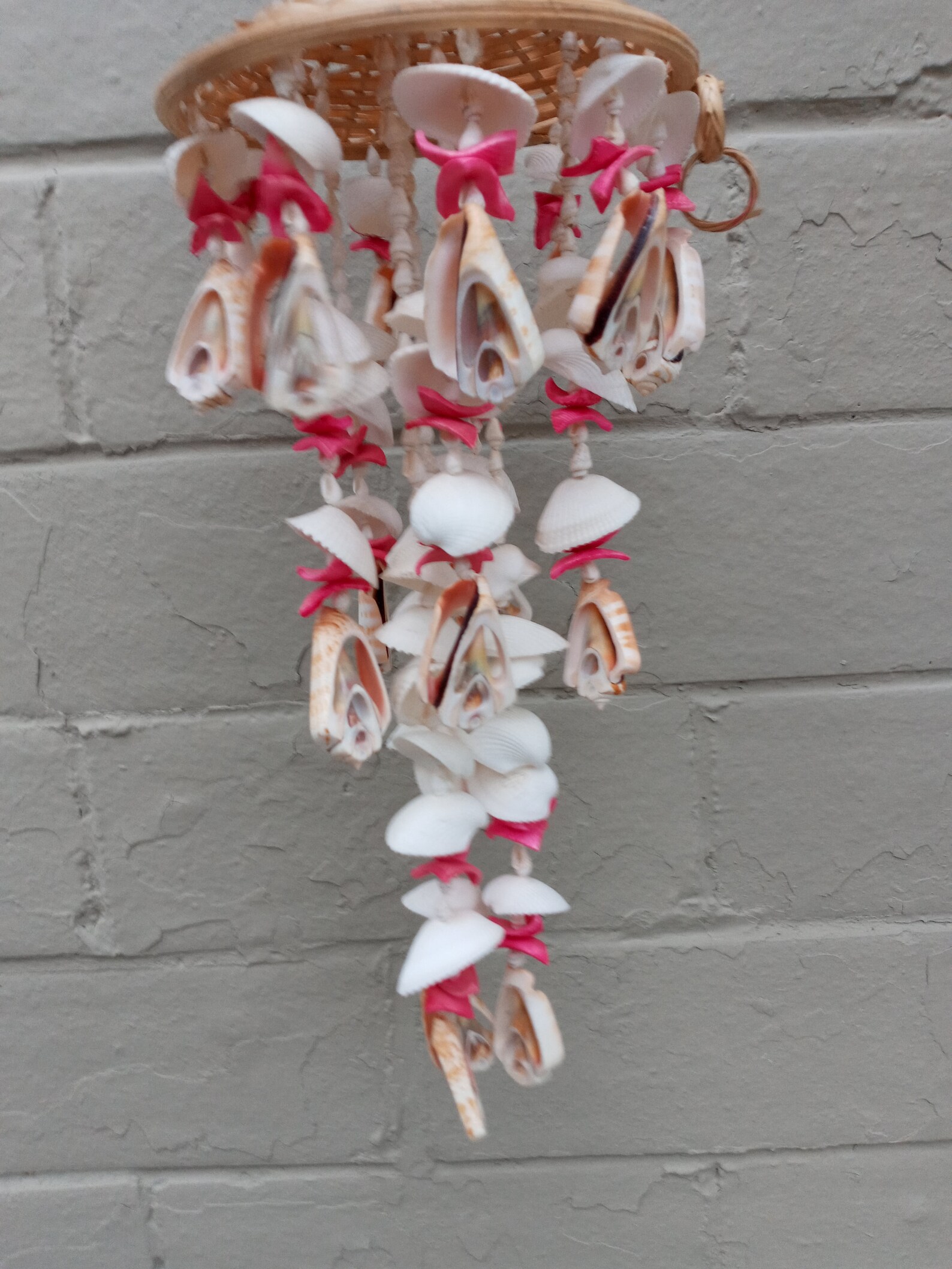 Vintage 17" Hanging Shell Chandelier Shell Wind Chime Boho Decor - Etsy