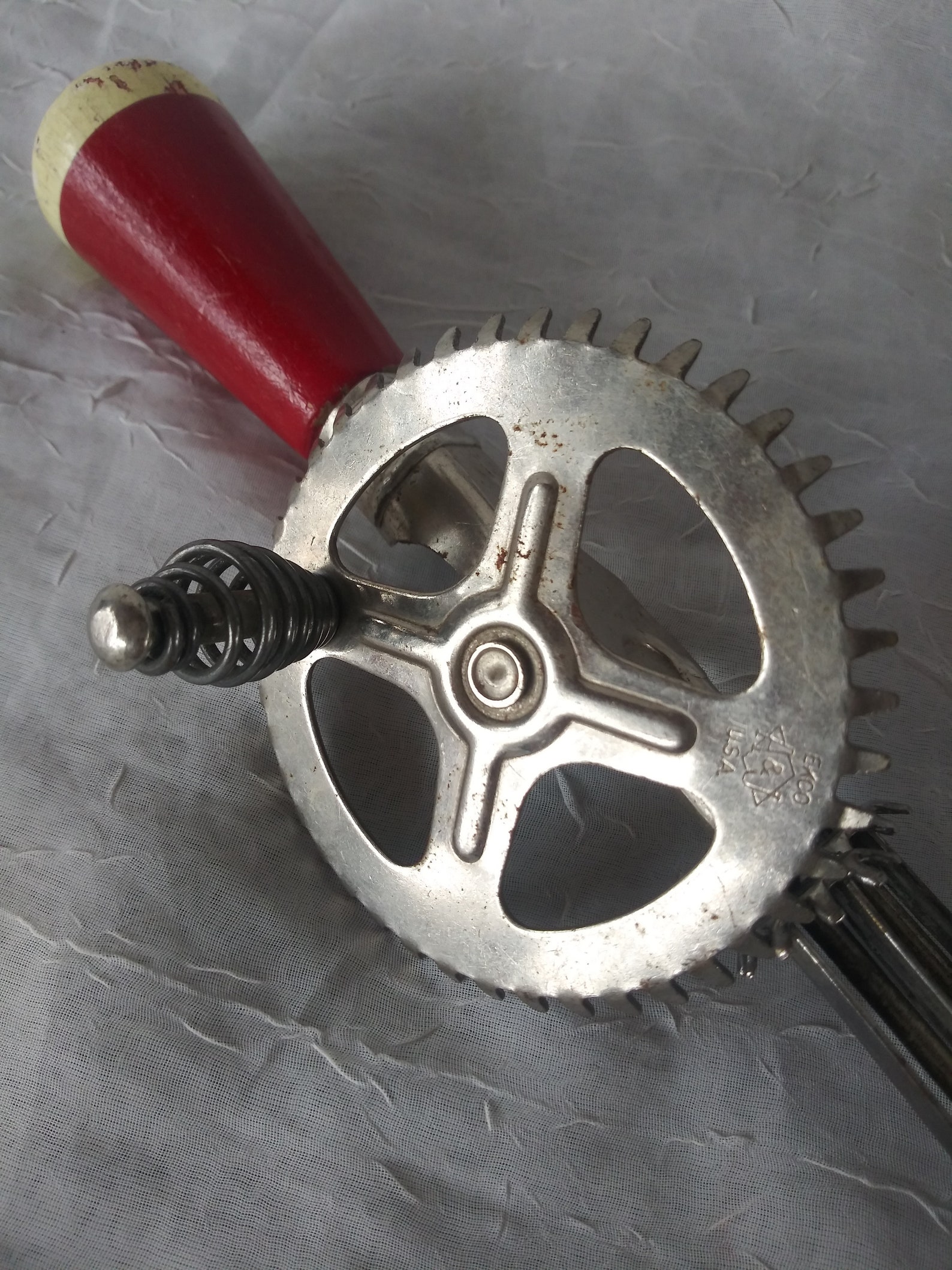 Vtg Wood and Metal Ecko Brand Hand Crank Egg Beater - Etsy