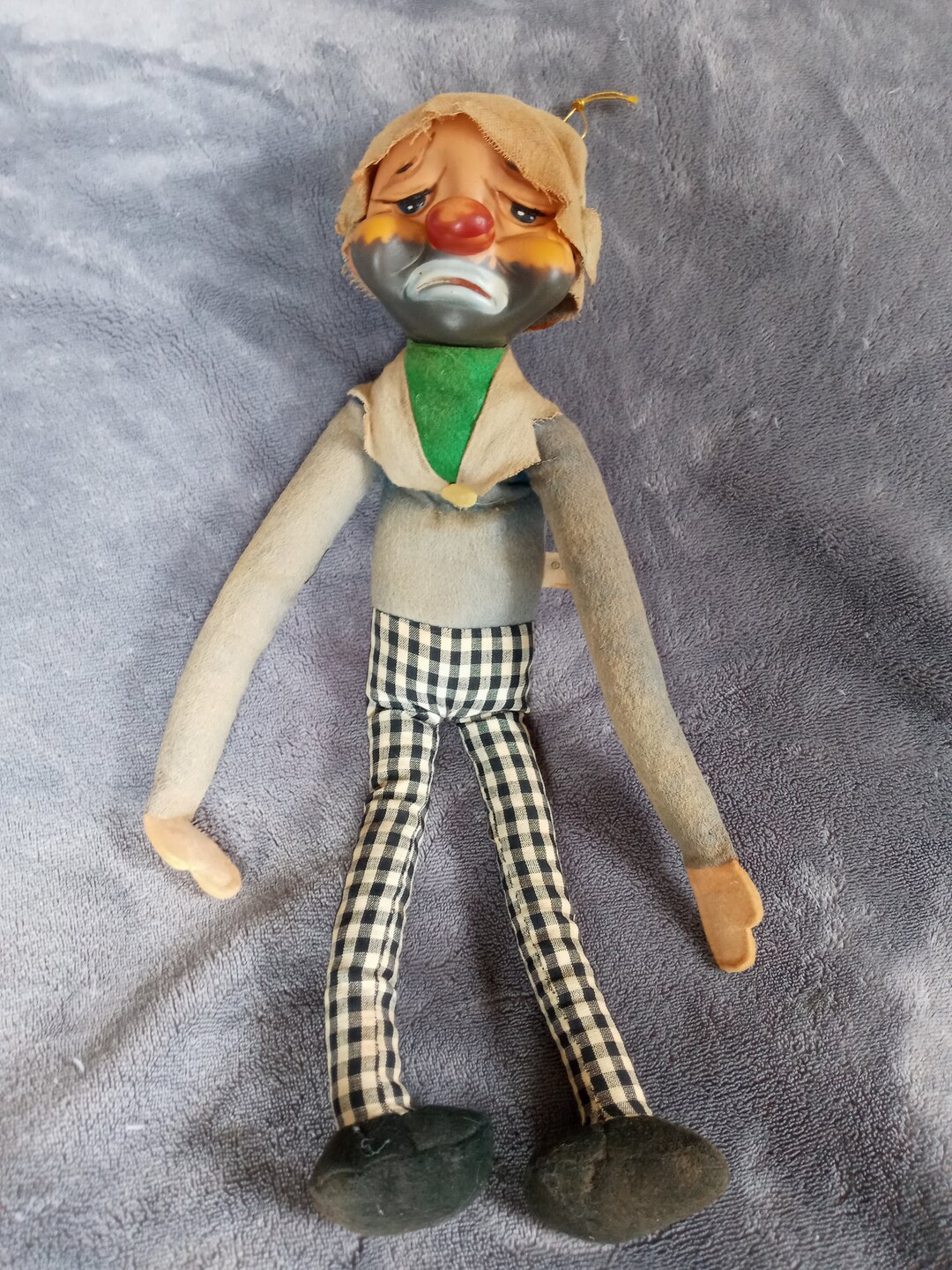 Vtg 1966 Kamar 13" Hobo Sad Clown Doll - Etsy