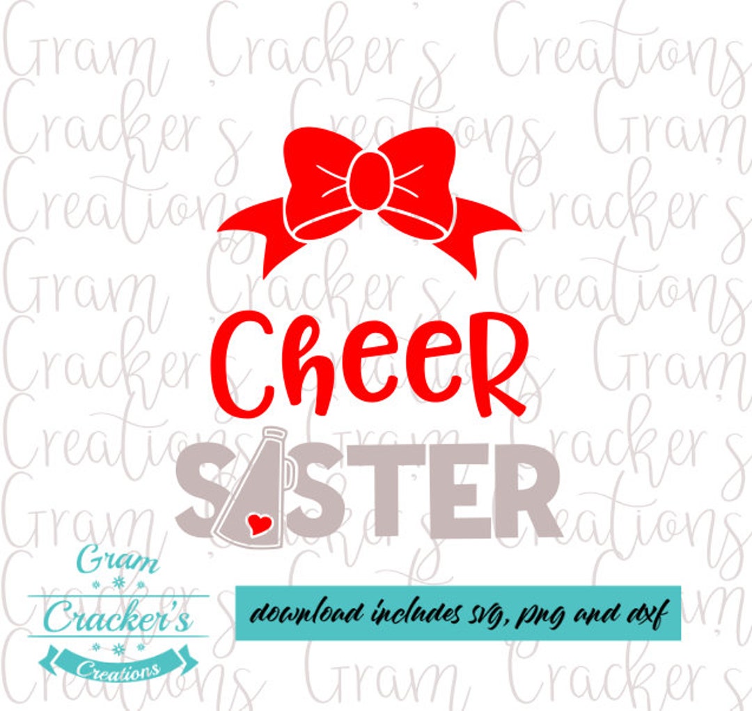 Cheer Sister SVG File: Cheerleading Shirt Design (digital Download) - Etsy