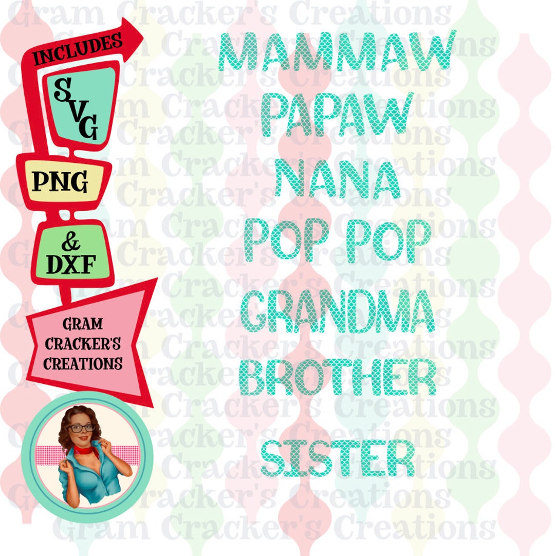 Mer Mer Name Add Ons 2 for Mama & Mer Daddy Svg Cut File, Instant ...