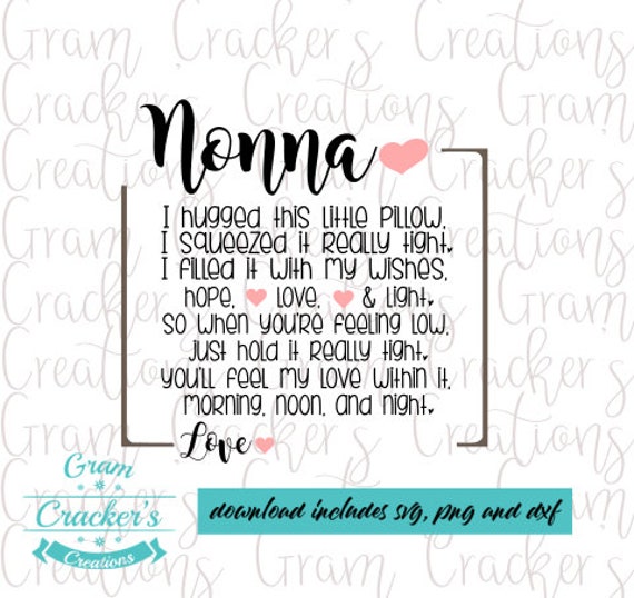 Nonna Pillow Quote Singular Svg Cut File for Cricut and | Etsy Canada