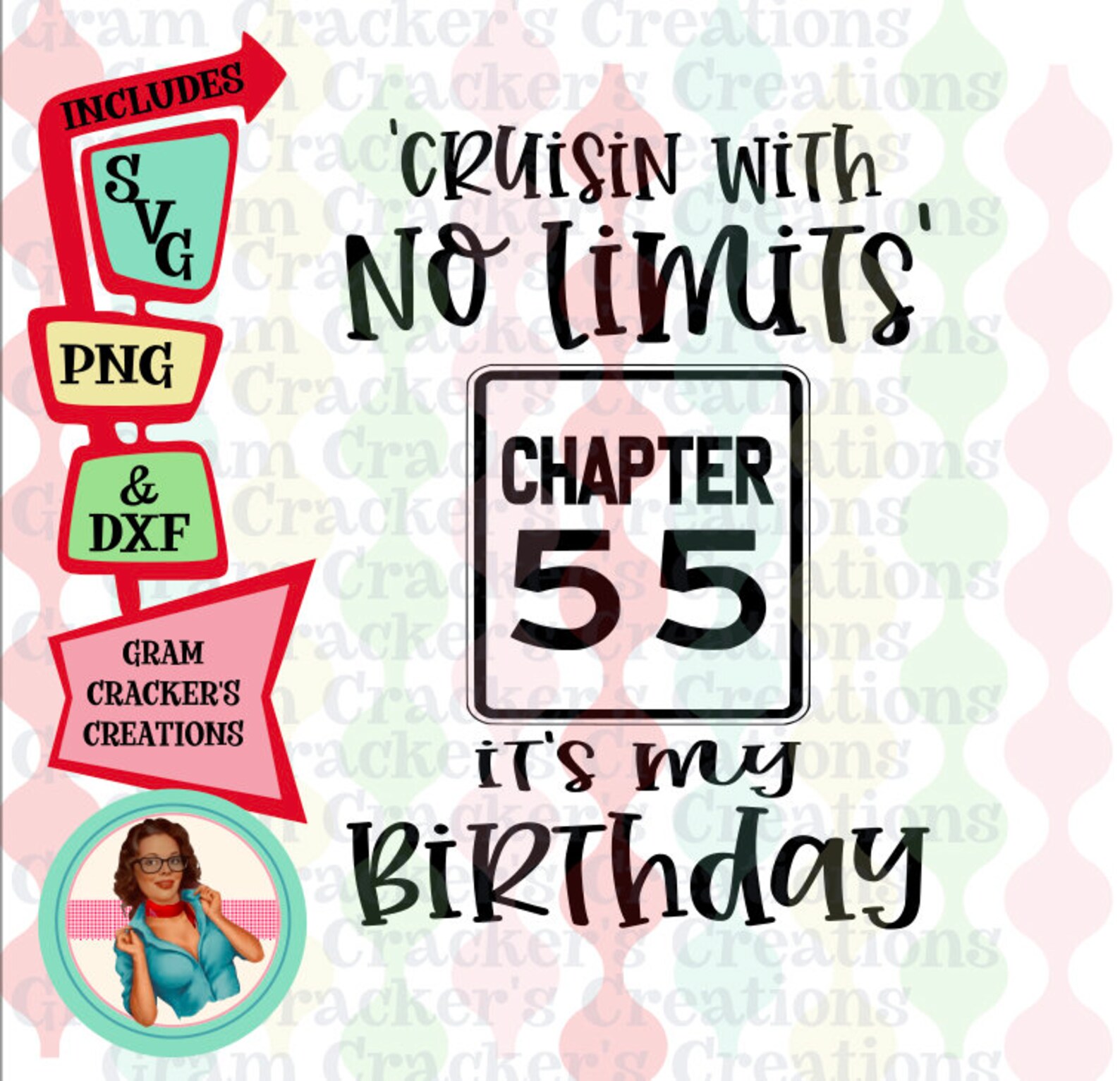 Cruisin With No Limits, Chapter 55 Svg, Birthday Svg Cut File for ...