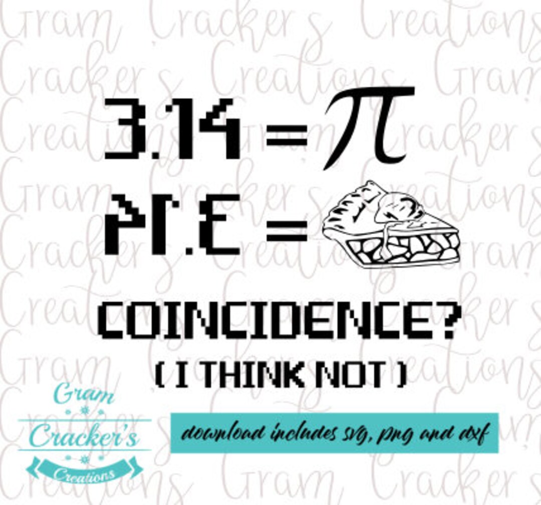 3.14 = Pi, Pie Day Svg Cut File for Cricut, Silhouette and Other ...