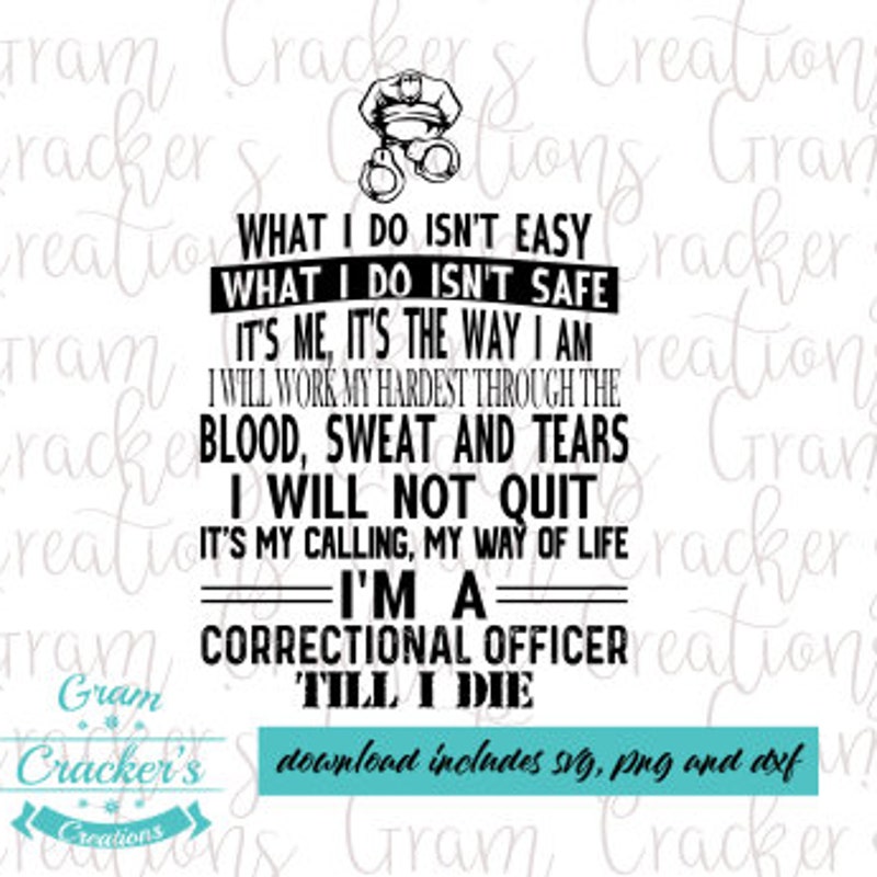 Corrections Officer Svg - Etsy