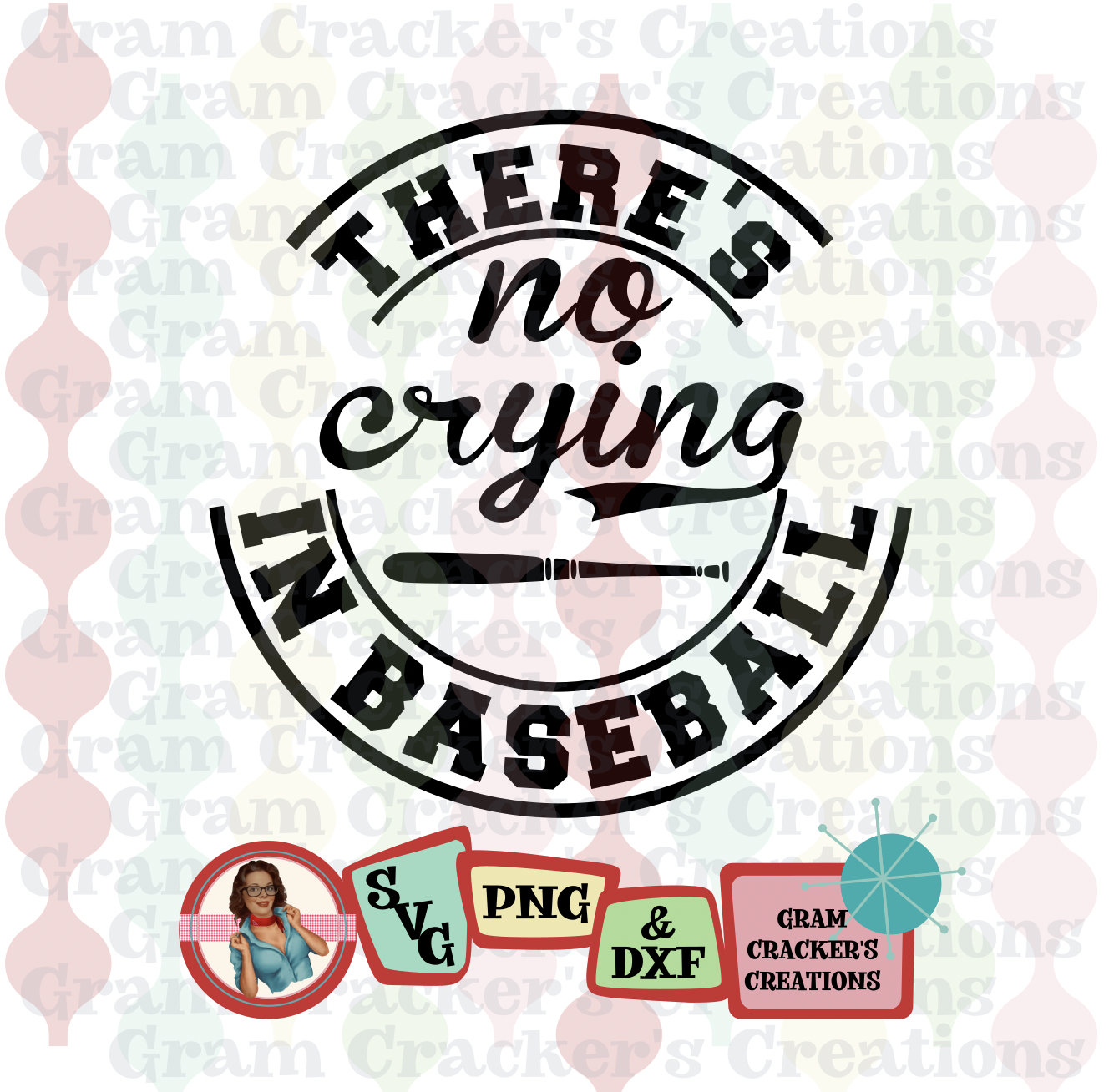 Theres No Crying In Baseball Svg Cut File Team Sport Etsy