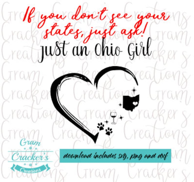 Just an Ohio Girl Girl SVG - Cricut and Silhouette Cut File - Instant ...