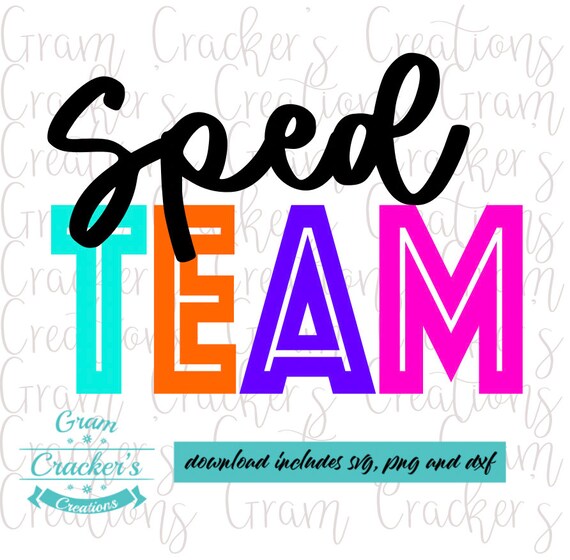 Special Education teacher Sped Team svg Cut File | Etsy
