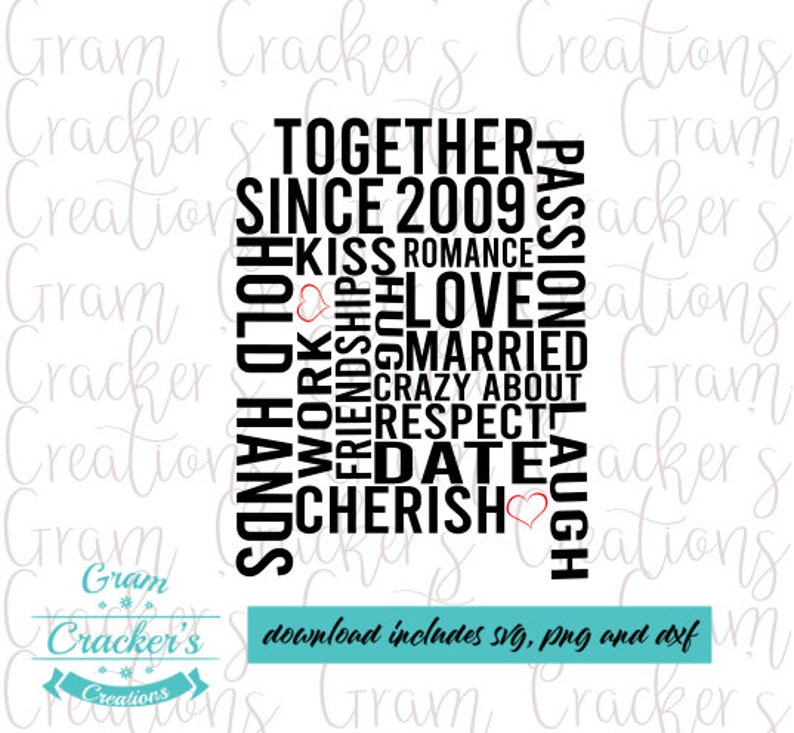 Together Since Template Svg Wall Decor Instant Download for - Etsy