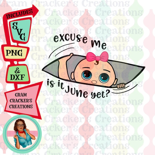 Excuse Me With Baby Peeking Out Png - Etsy