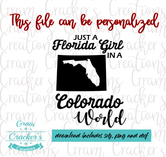 Florida Girl in a Colorado World Svg Cut File for Cricut | Etsy