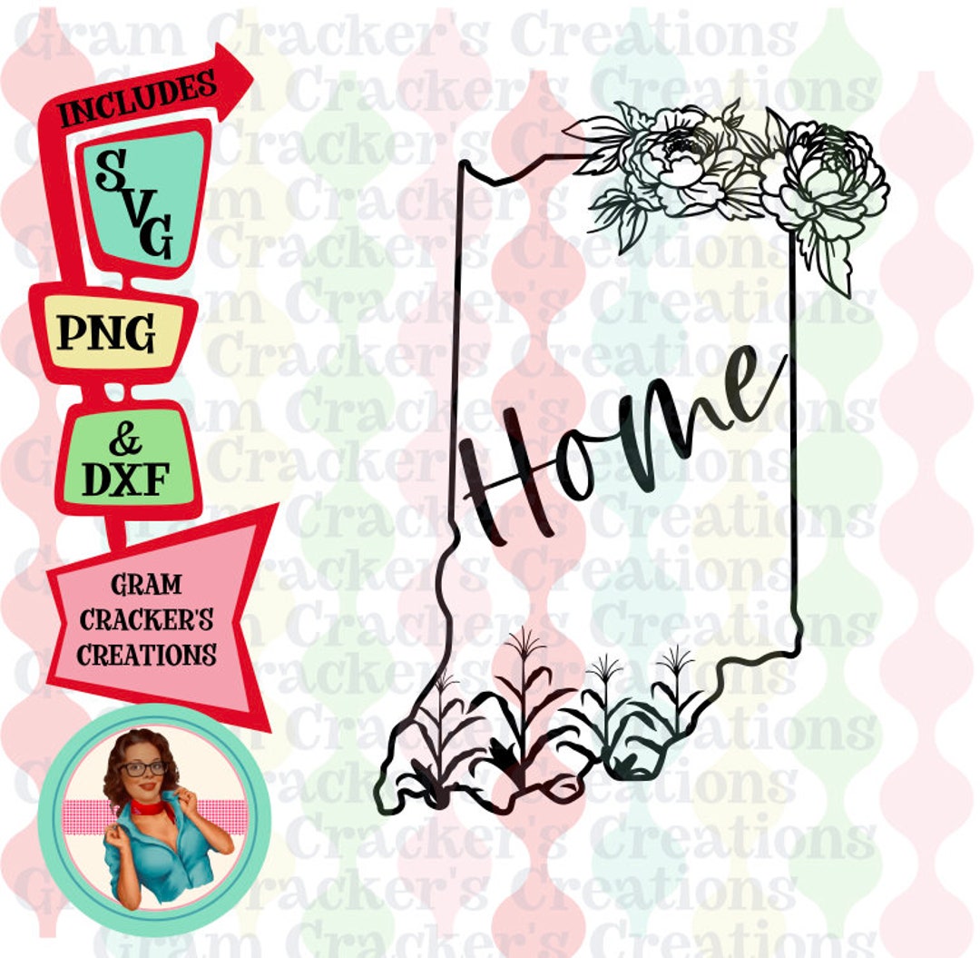Indiana Home State Svg, Cut File for Cricut, Silhouette and Other ...