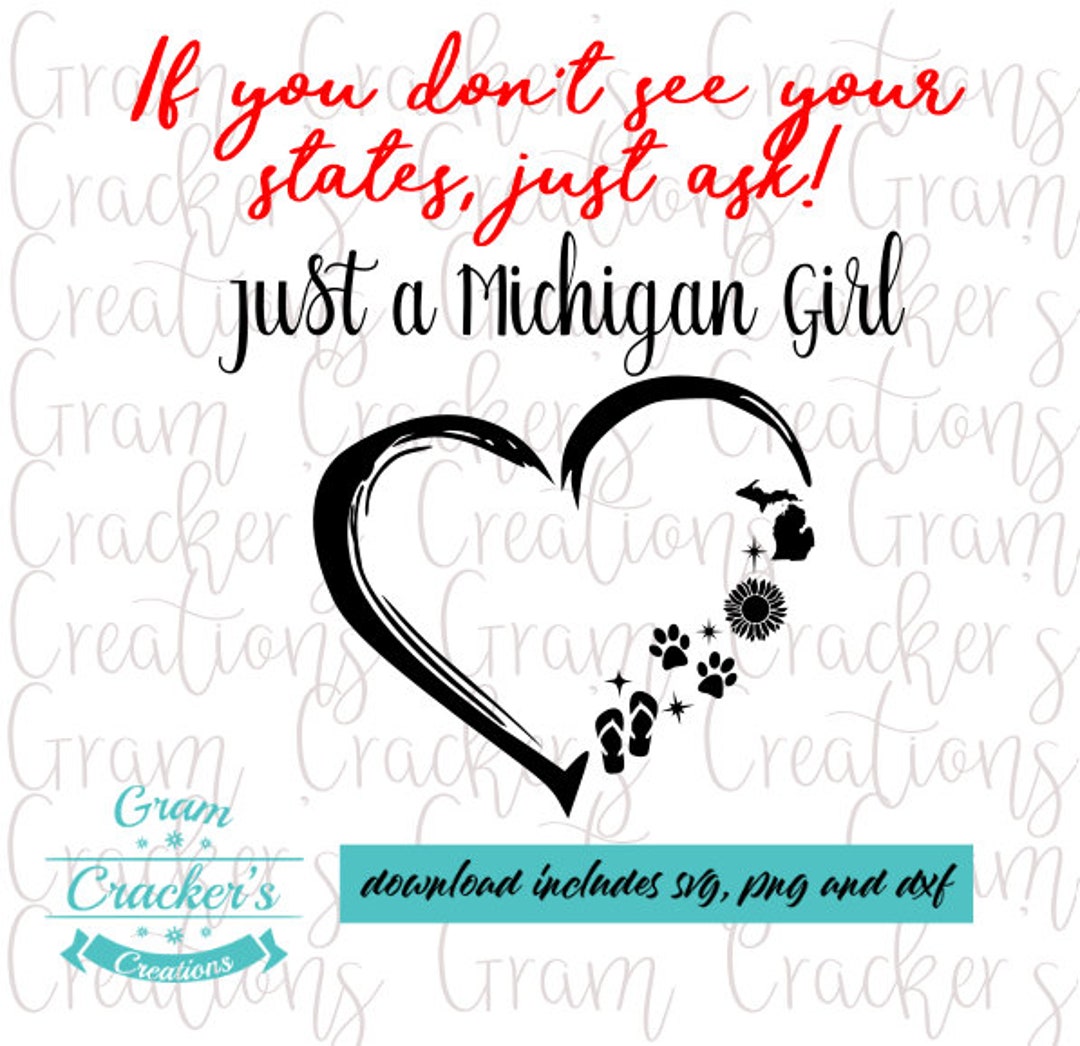 Just a Michigan Girl SVG - Cricut and Silhouette Cut File - Instant ...