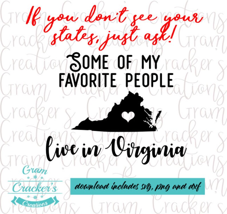 Virginia Love State Pride Cut File SVG PNG DXF (digital Download) - Etsy