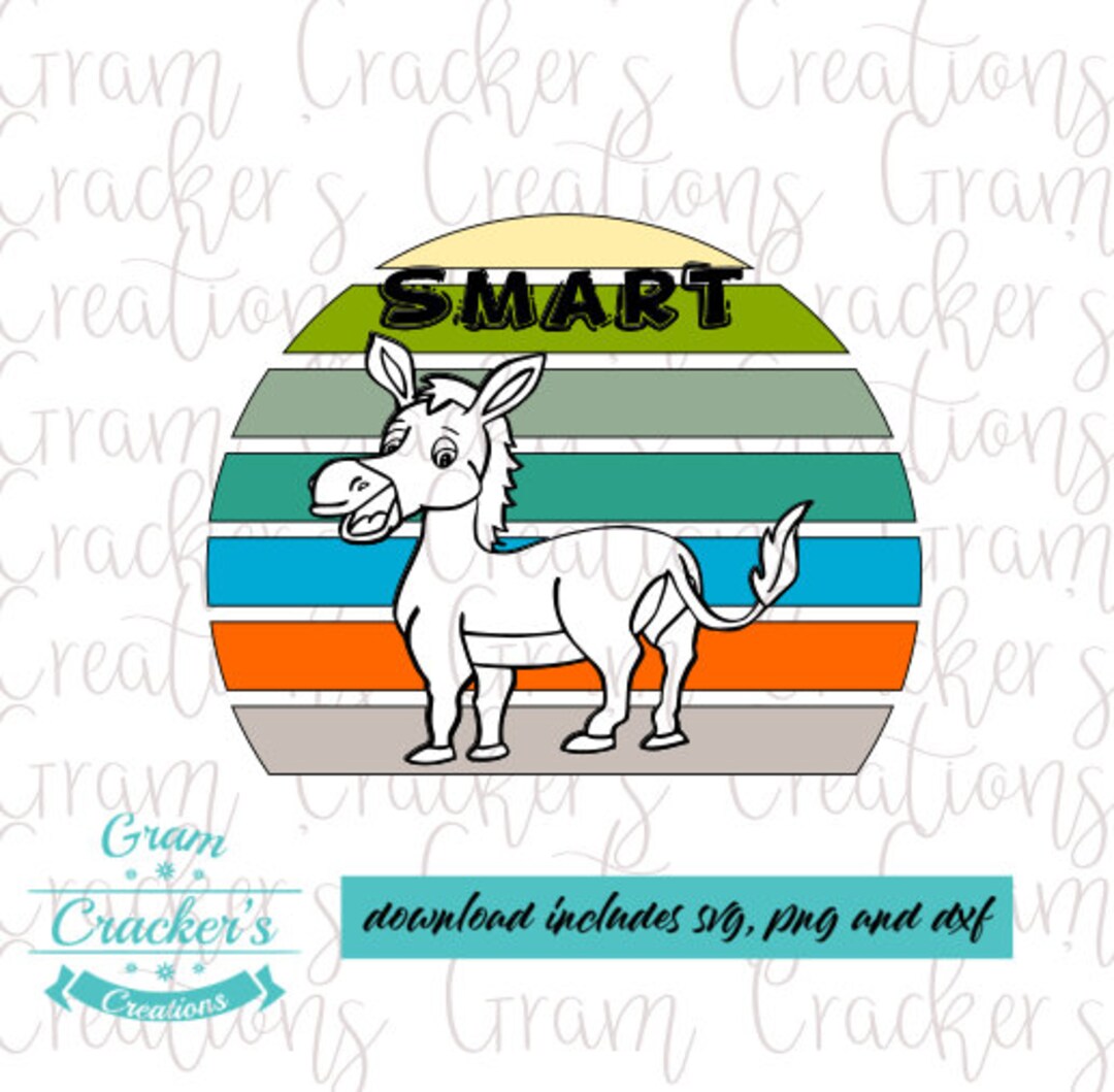 Smart Ass Svg, Donkey, Funny Quote Cut File for Silhouette or Cricut - Etsy