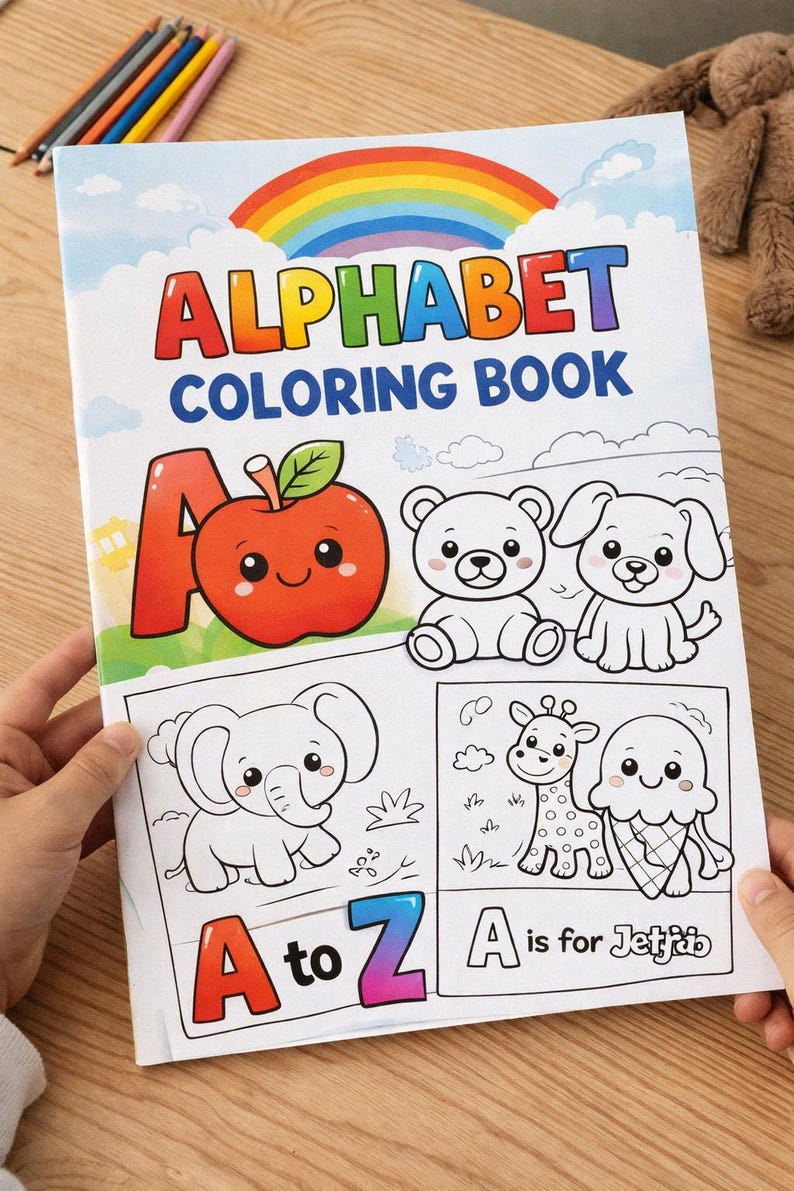 Alphabet Coloring Book | A-Z Learning Activity (PDF Pattern) - Etsy ...