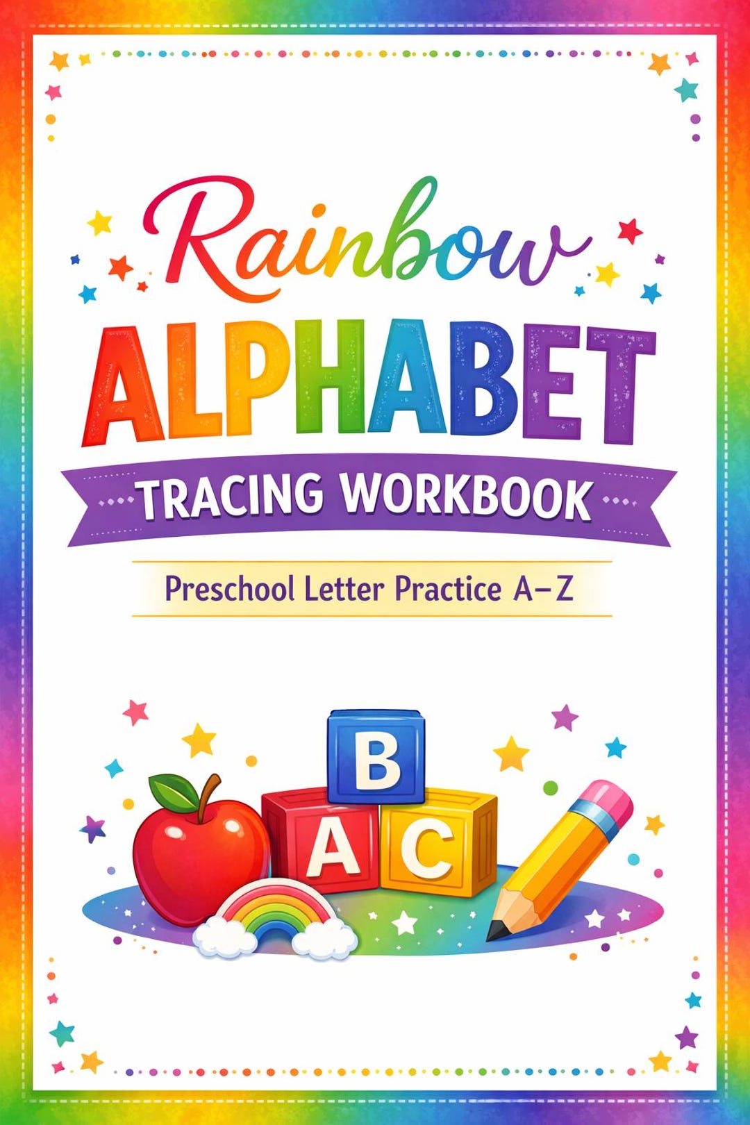Rainbow Animal Alphabet Tracing Workbook – Preschool Handwriting ...