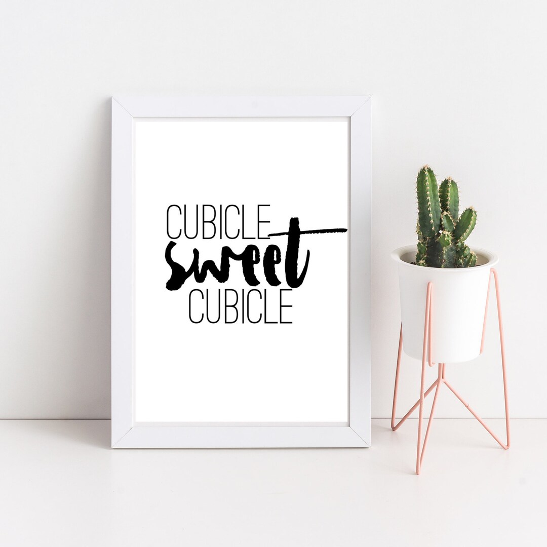 Cubicle Sweet Cubicle Print: Office Wall Art (8x10) (digital Download ...