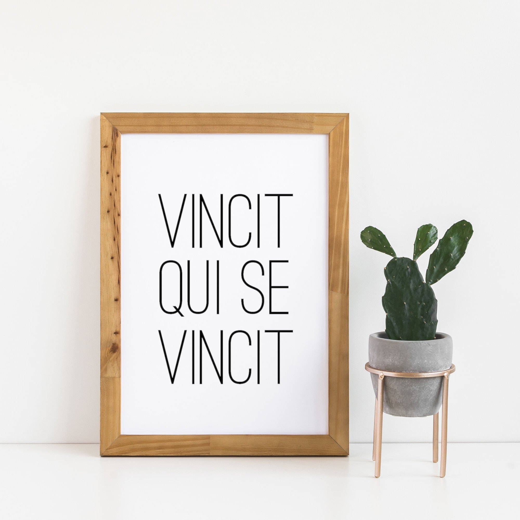 PRINTABLE ART, 8x10, "vincit Qui Se Vincit", She Conquers Who Conquers ...