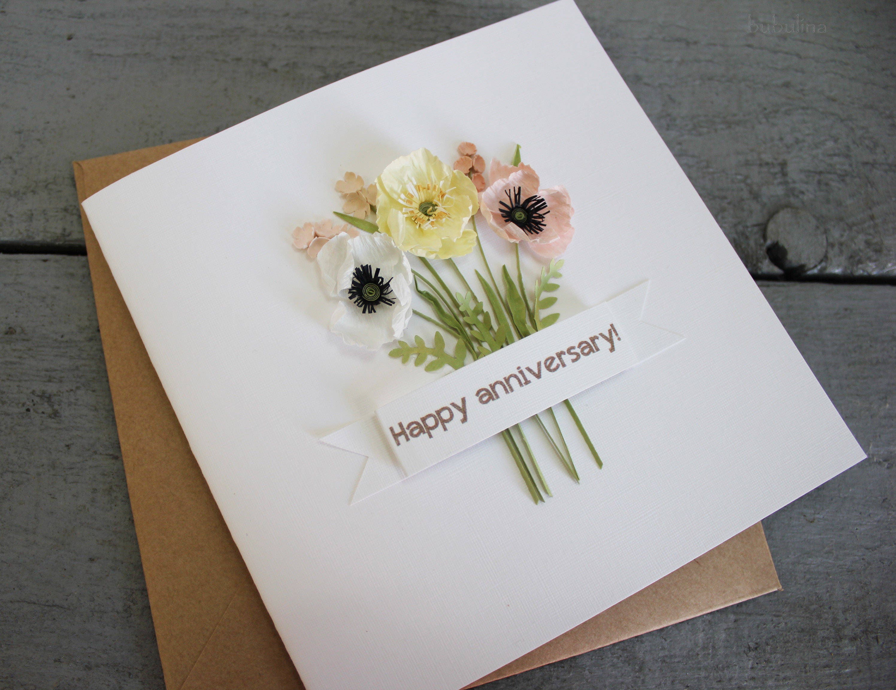 Happy Anniversary Birthday Card Happy Birthday Card Fun Floral Pretty ...
