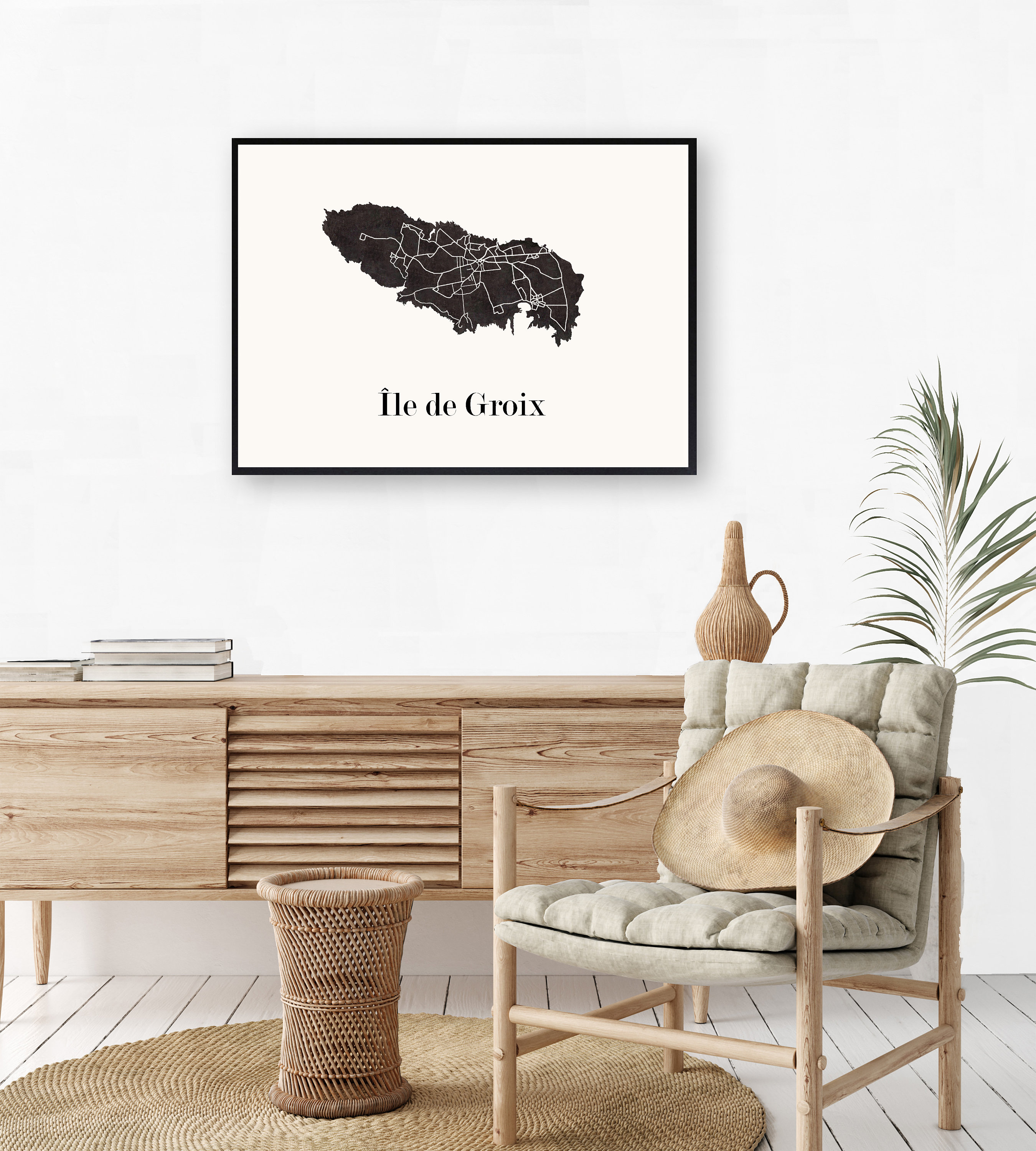 BRETAGNE Ile De GROIX Original Map Unique GRAPHICS High - Etsy