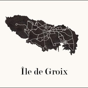 BRETAGNE Ile De GROIX Original Map Unique GRAPHICS High - Etsy